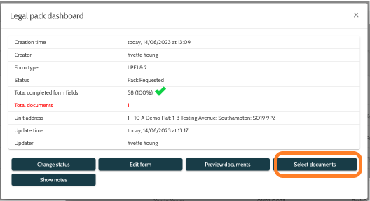 Creating and Sending a Legal Pack – Dwellant Help Centre