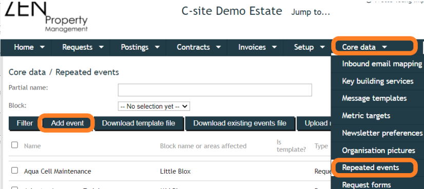 Adding single events PME (Classic Dwellant) – Dwellant Help Centre