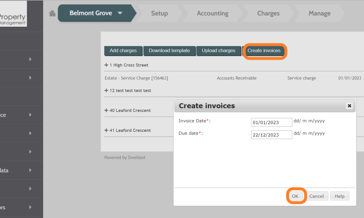 Creating service charge demands – Dwellant Help Centre