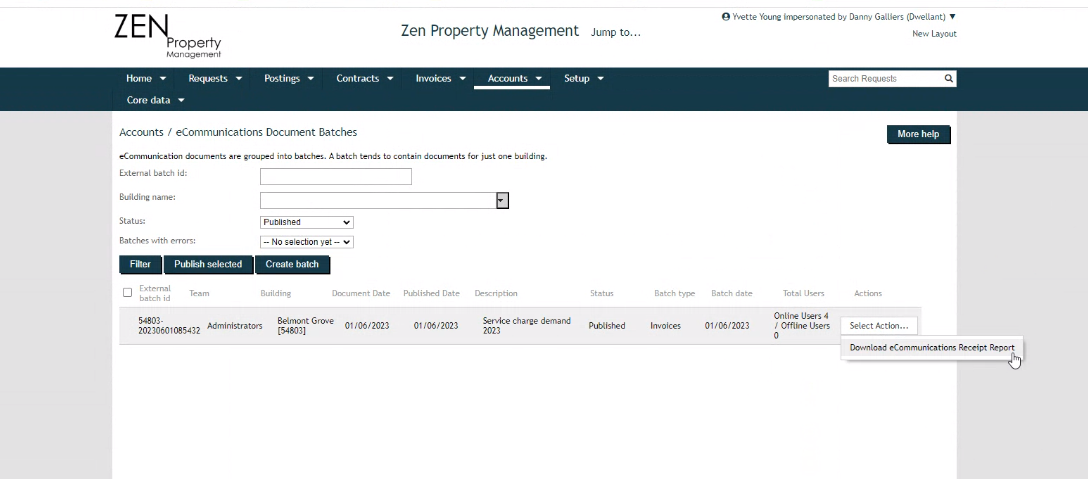 Creating service charge demands – Dwellant Help Centre