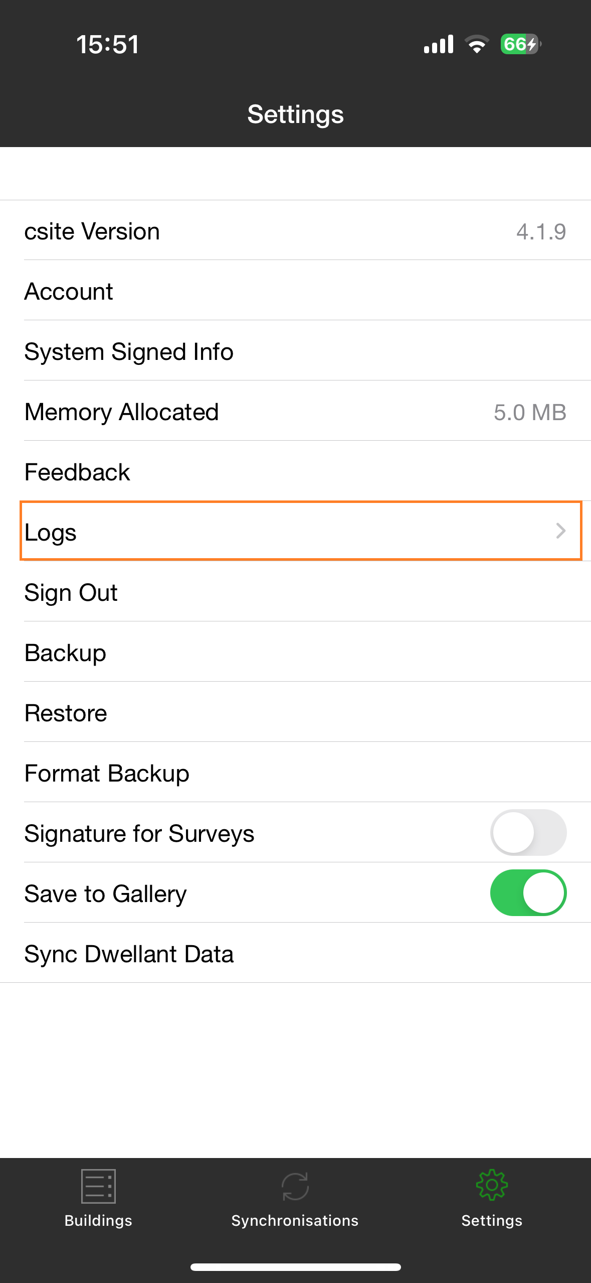 C-Site Logs – Dwellant Help Centre