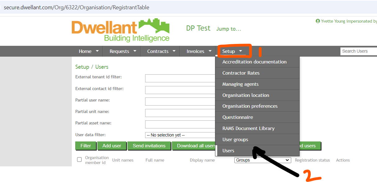 Add or Remove a User - for Contractors – Dwellant Help Centre