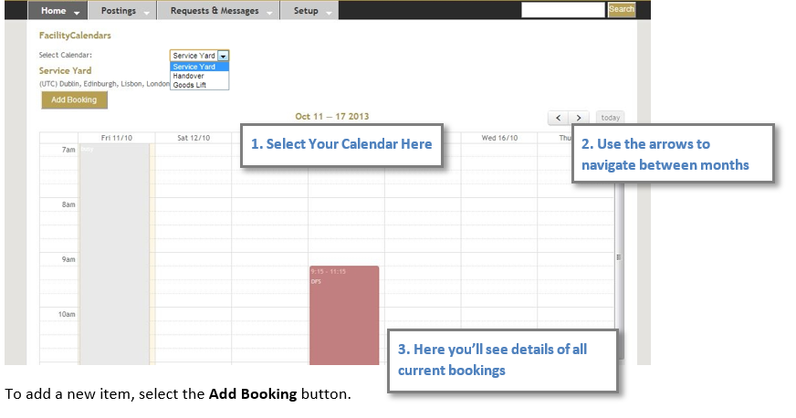 Setting up a facility calendar – Dwellant Help Centre