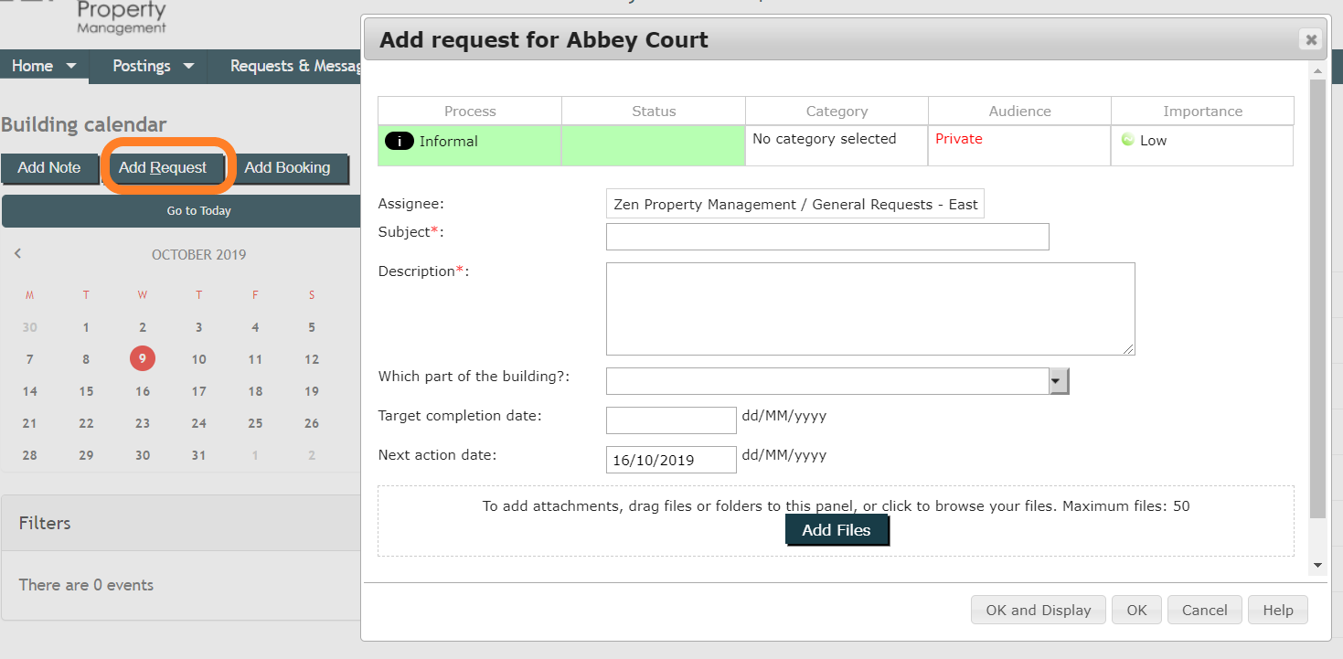 Building Calendar – Dwellant Help Centre