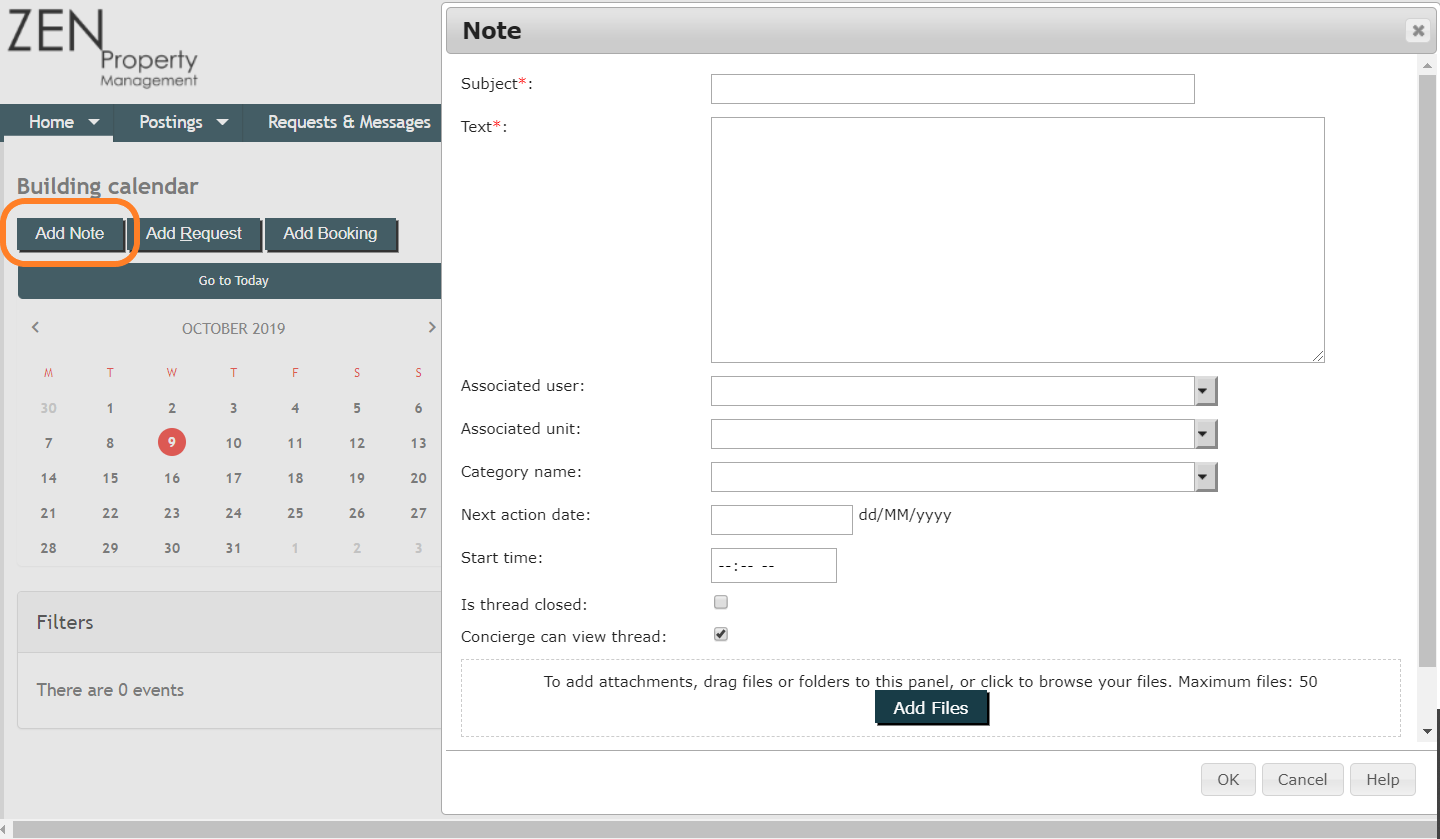 Building Calendar – Dwellant Help Centre