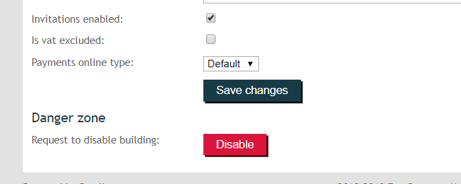 Disable building – Dwellant Help Centre