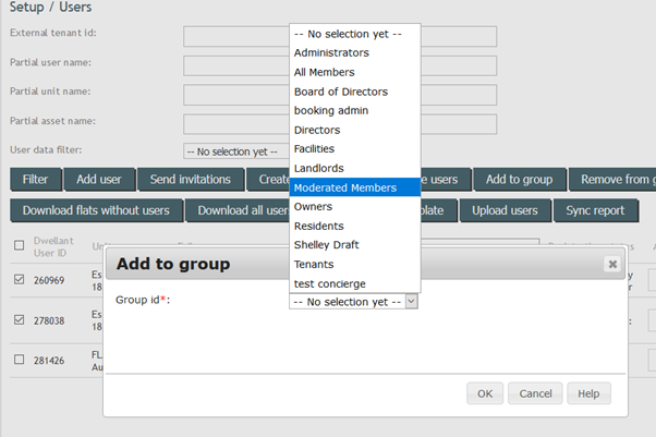 User Groups – Dwellant Help Centre